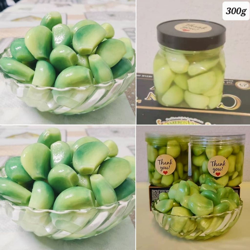 HIJAU Halal 300g LABA Garlic Green Green Garlic homemade LABA Garlic ...