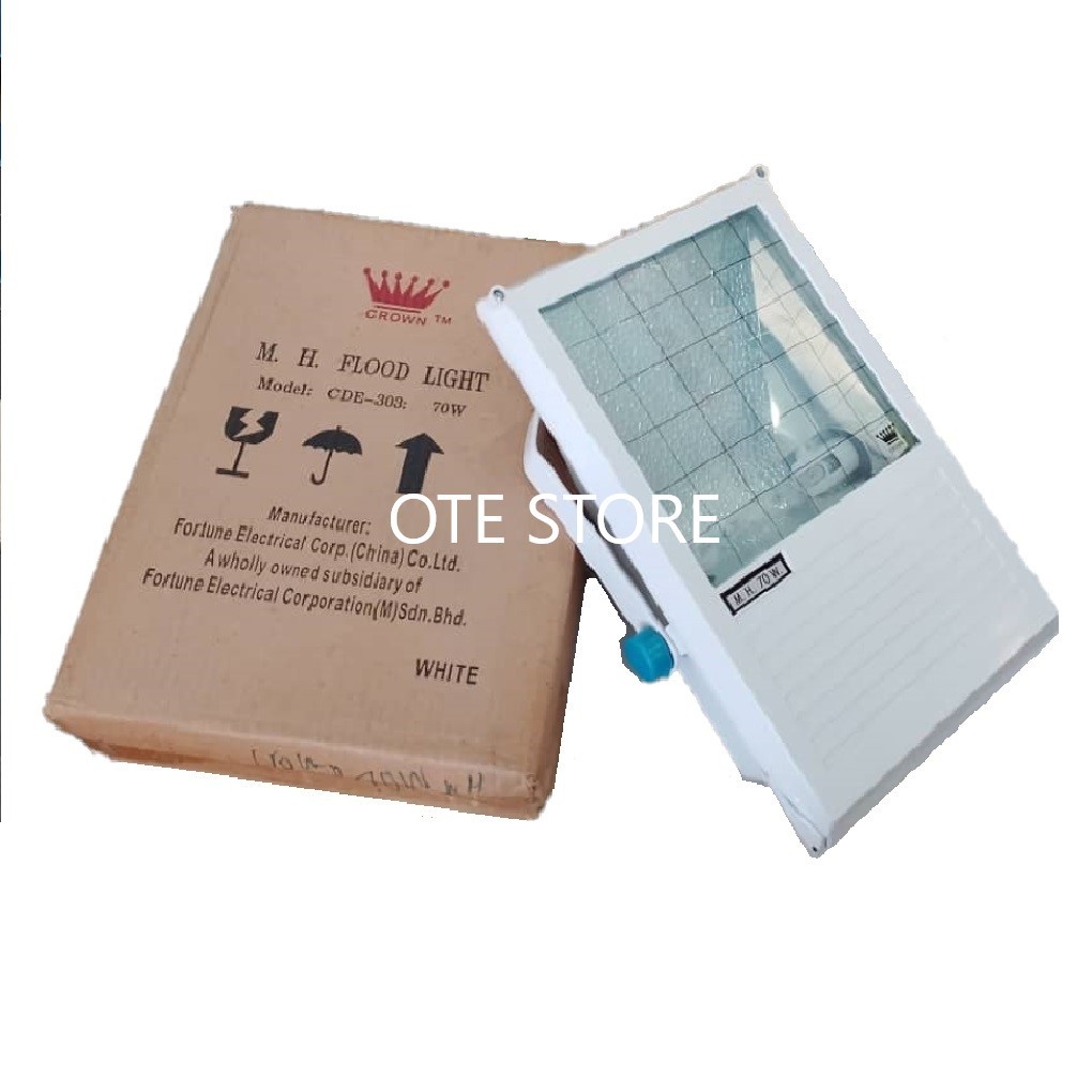 CROWN 70W METAL HALIDE MH HQI FLOOD LIGHT SPOT LIGHT FITTING WITH TUBE ...