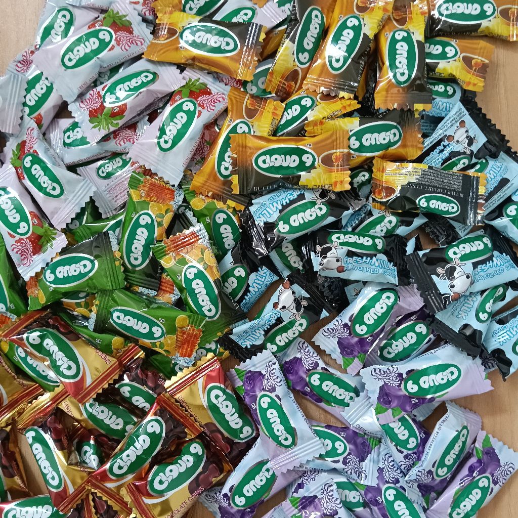 CLOUD 9 candies 25pcs 50pcs 100pcs buttercaramel/Strawberry/LemonIceTea ...
