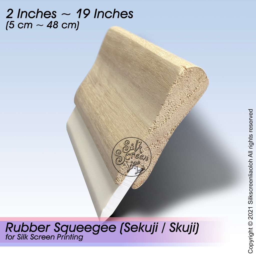 Rubber Squeegee (Sekuji / Skuji) for Silk Screen Printing (2 inches ...