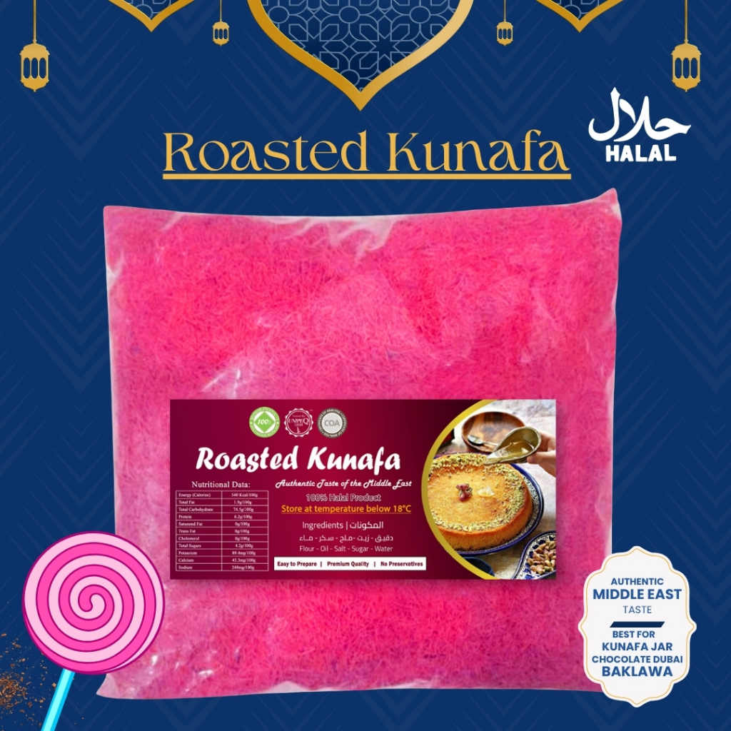 Premium Lolly Pink Roasted Kunafa Dough – for Arabic & Middle Eastern ...