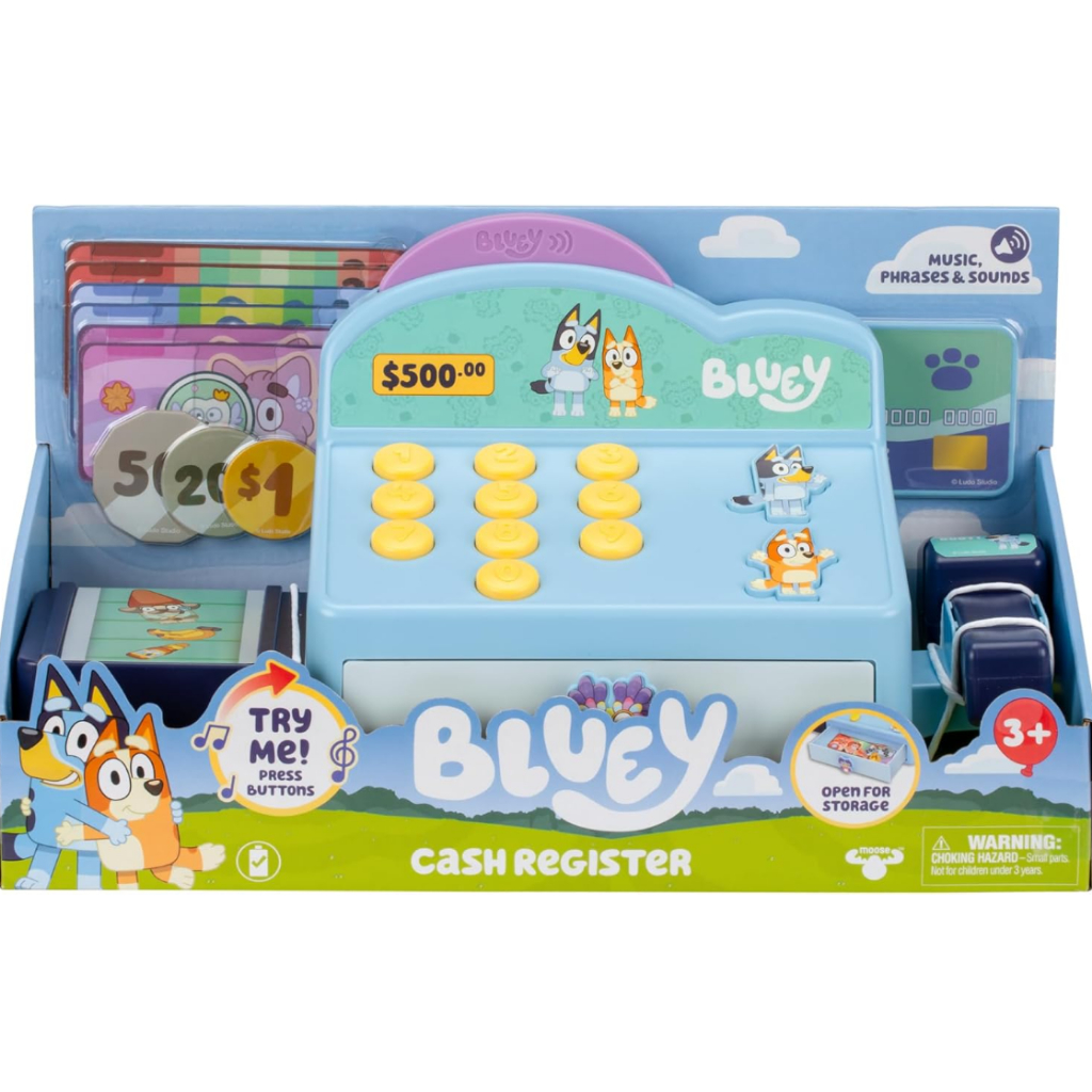 Bluey Cash Register. Press The Buttons to Hear Beeps, Sounds and ...