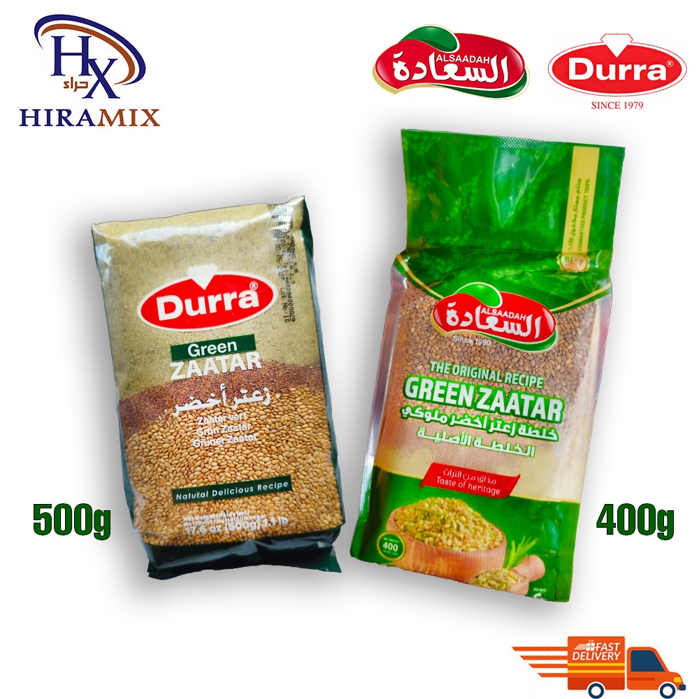 Durra Green Zaatar Red / Al Saadah Green Thyme Extra Recipe 400g / 500g ...