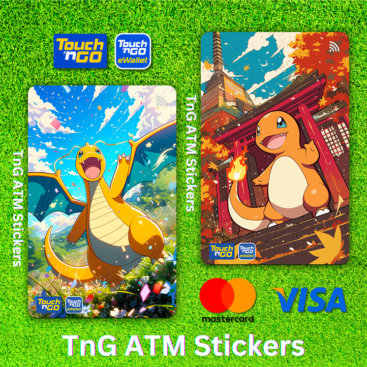 Charizard Pokemon - Sticker Card Touch n Go TnG ATM Card Skincard Cover ...