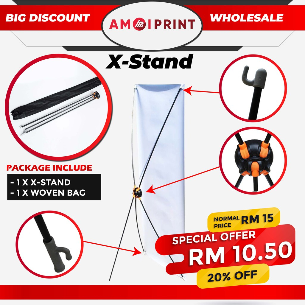 X-STAND BUNTING / BANTING(STAND ONLY) | Shopee Philippines