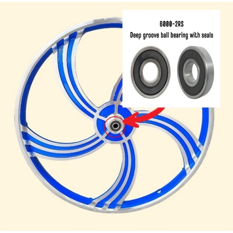 6000-2RS Seal Bearing Sport Rim Basikal/Seal Bearing 6000-2RS Bicycle ...