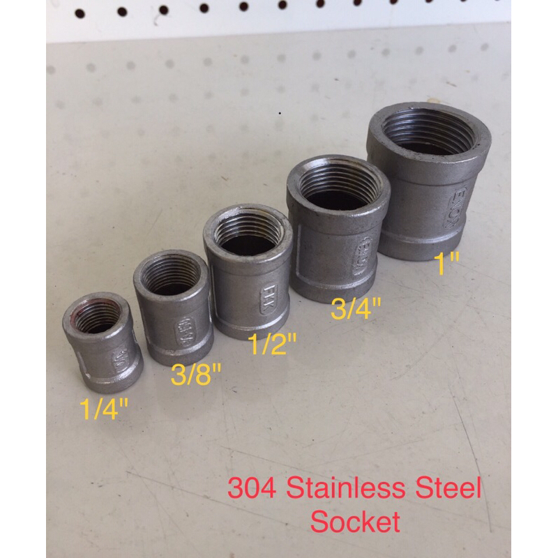 SUS304 Stainless Steel Socket 1/4" 3/8" 1/2" 3/4" 1" Stainless steel ...