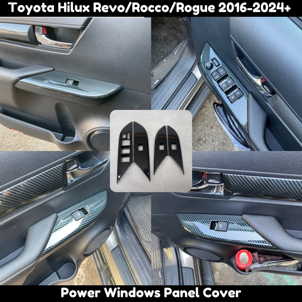 Toyota Hilux Revo/Rocco/Rogue 2016-2024+ Carbon Trim Windows Switch ...