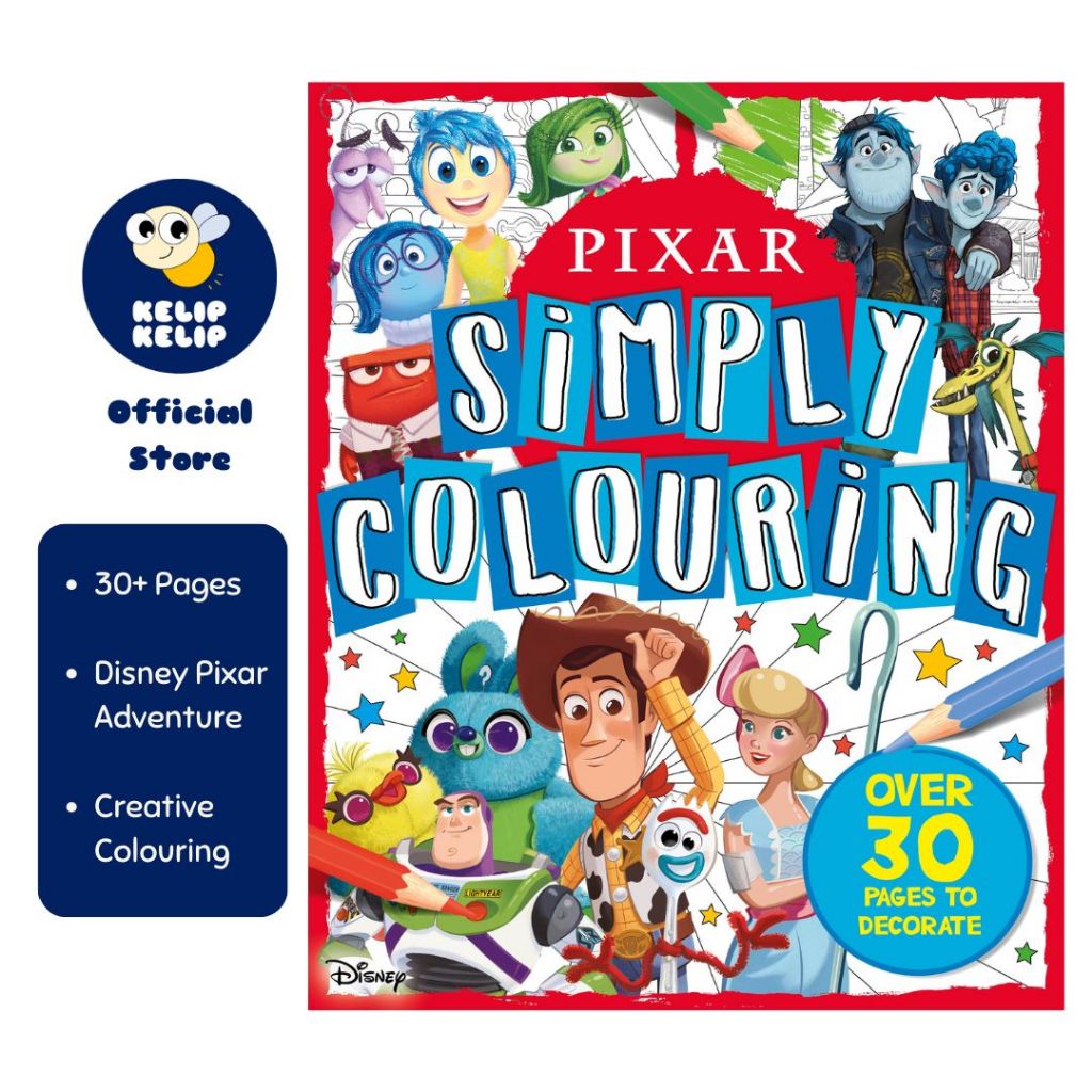 Disney Pixar Simply Colouring Book With Fun Pages To Color For Kids ...