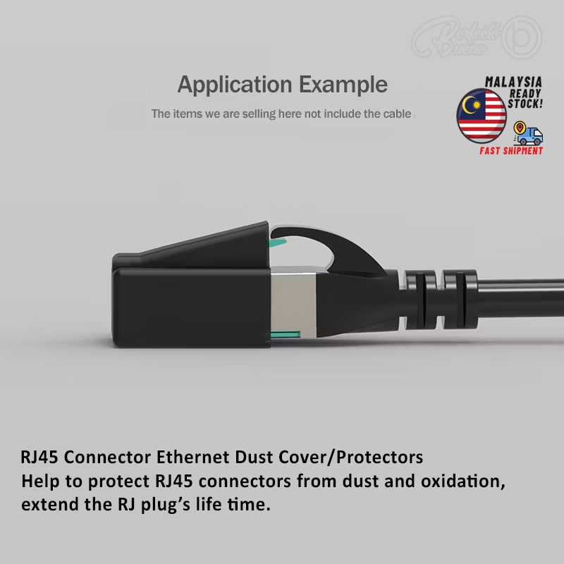 RJ45 Cable Plug Protectors, Plastic RJ-45 Plug Protector Dust Covers ...