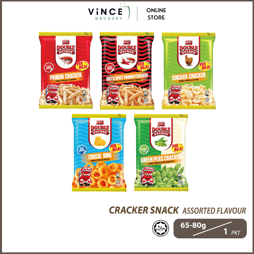 DOUBLE DECKER Cracker (Prawn / Chicken / Hot & Spicy Prawn / Cheese ...