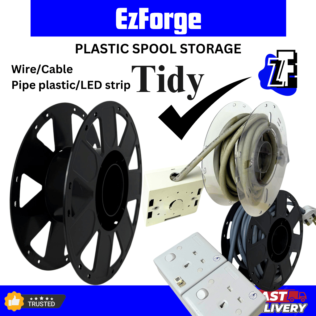 Wire Cable Pipe Plastic Spool Storage Extension wire spool Ezforge ...