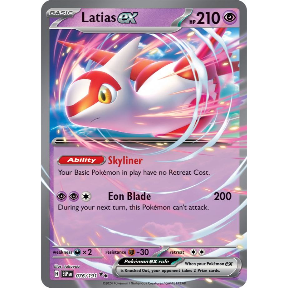 Latias ex / 076/191 / Ultra / Scarlet & Violet Surging Sparks Pokemon ...
