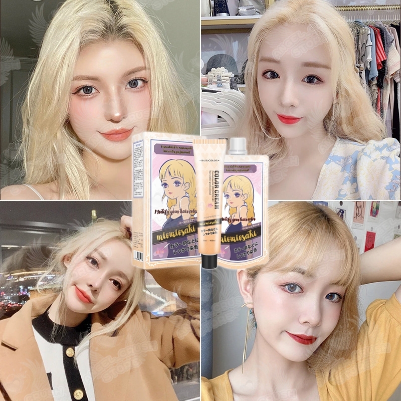 Hair Color with Oxidizing Ash Brown Blond Dark Hair Dye Cream ...