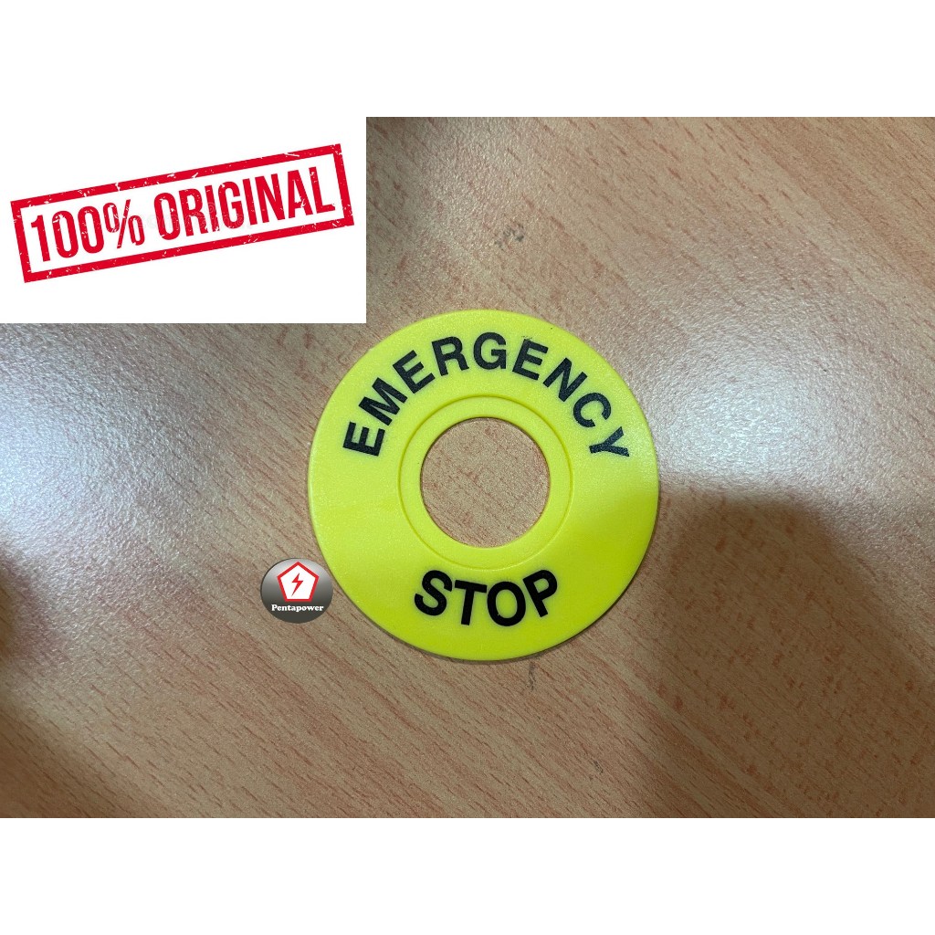 KOZUKA EMERGENCY STOP PLATE FOR 22MM EMERGENCY HOLE BUTTON (PVC 60MM ...