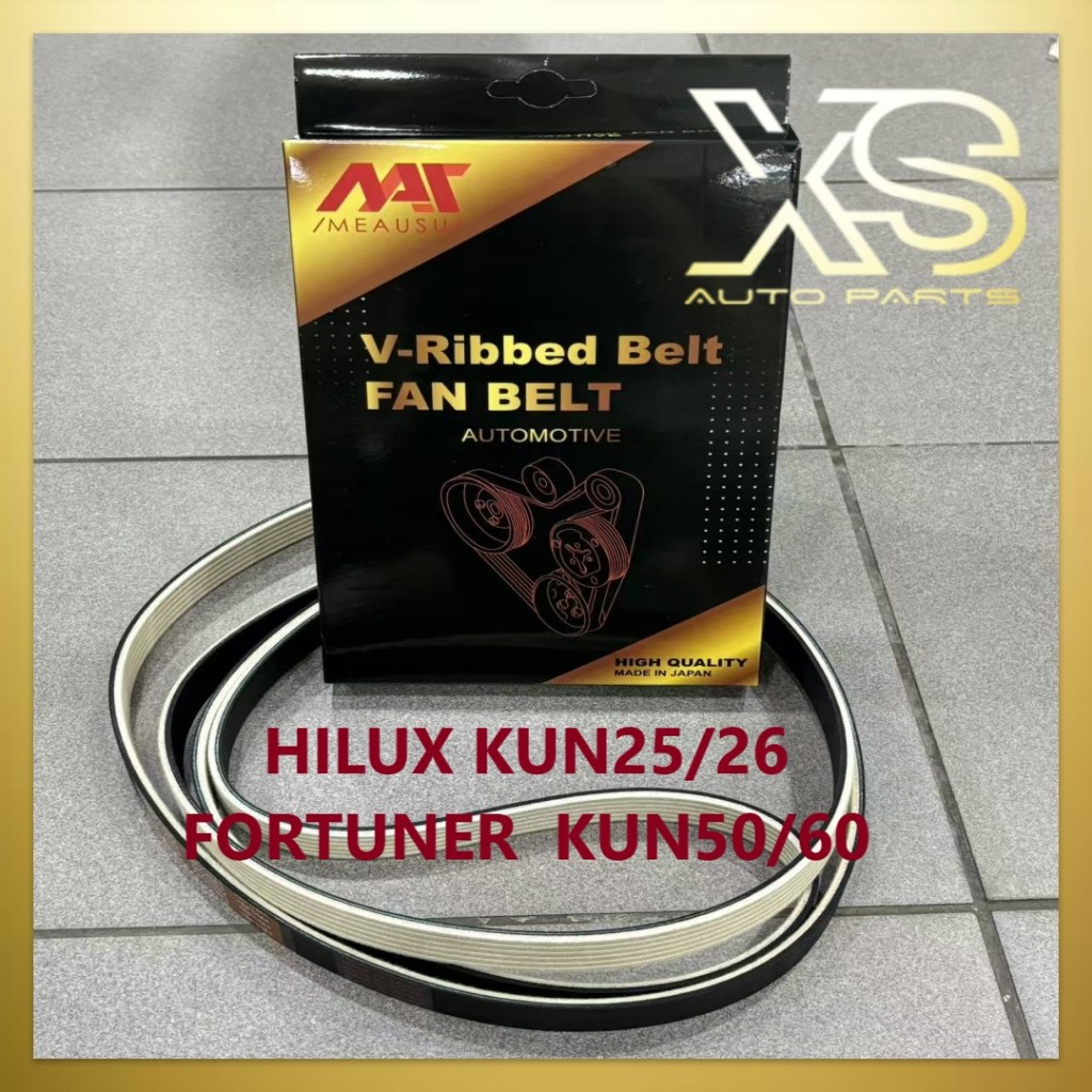 MEAUSU FAN BELT 7PK1516 MSFB-7PK-003 / 90916-T2006 TOYOTA HILUX KUN25 , KUN26 FORTUNER KUN50 ...