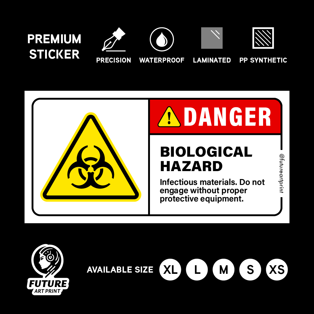 Biological Hazard. Safety Sticker Warning Caution Danger Sign Label ...