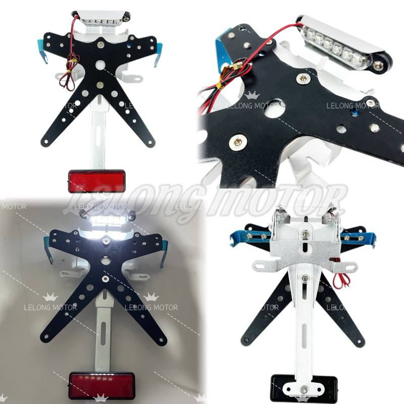 UNIVERSAL PLATE HOLDER TAIL TIDY WITH LED NUMBER NOMBOR FLAT LAMPU ...