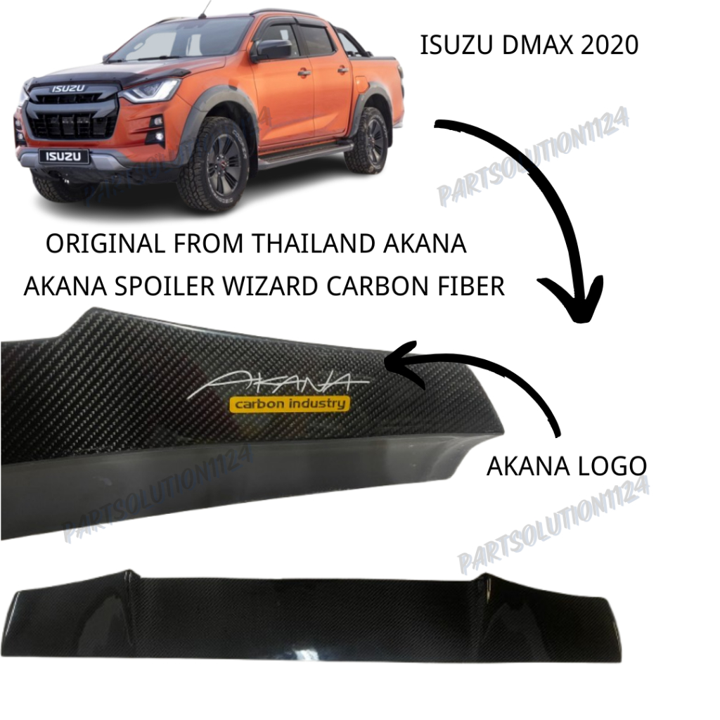 FROM AKANA CARBON SPOILER WIZARD ISUZU DMAX 2020 - 2022 | Shopee ...