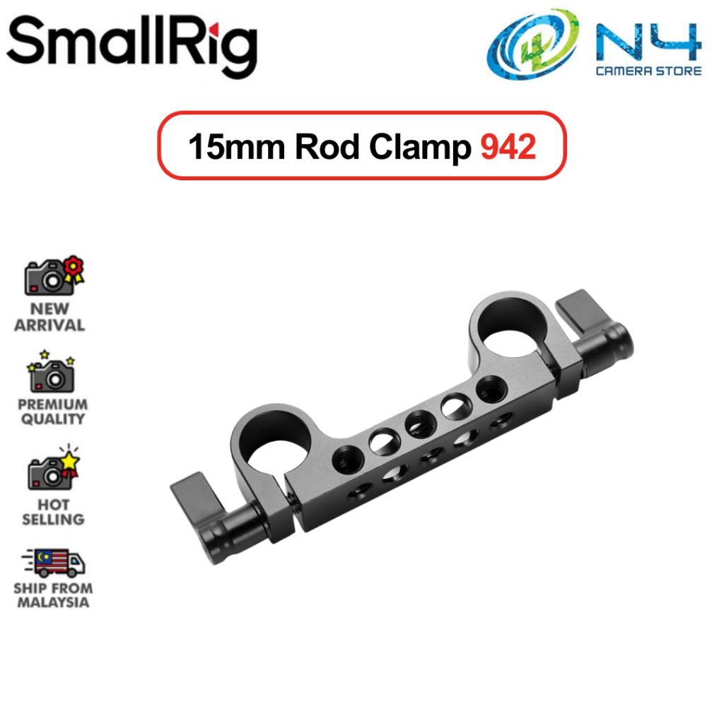 SmallRig Super Lightweight 15mm Railblock, 15mm Rod Clamp with 1/4"-20 ...