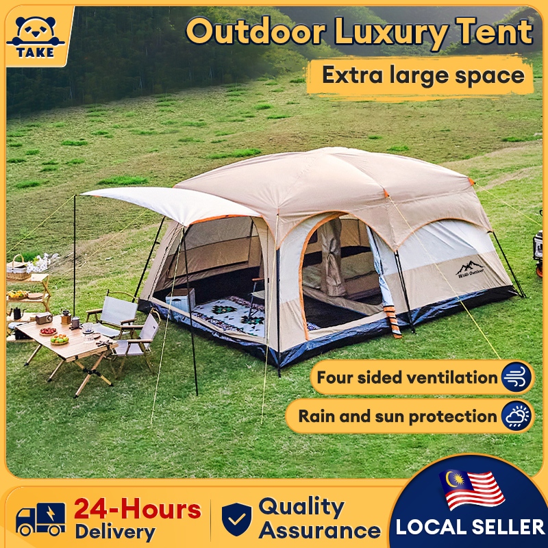 TAKE Khemah Unta 5-8-12 Person Large Khemah Camping Tent Waterproof ...