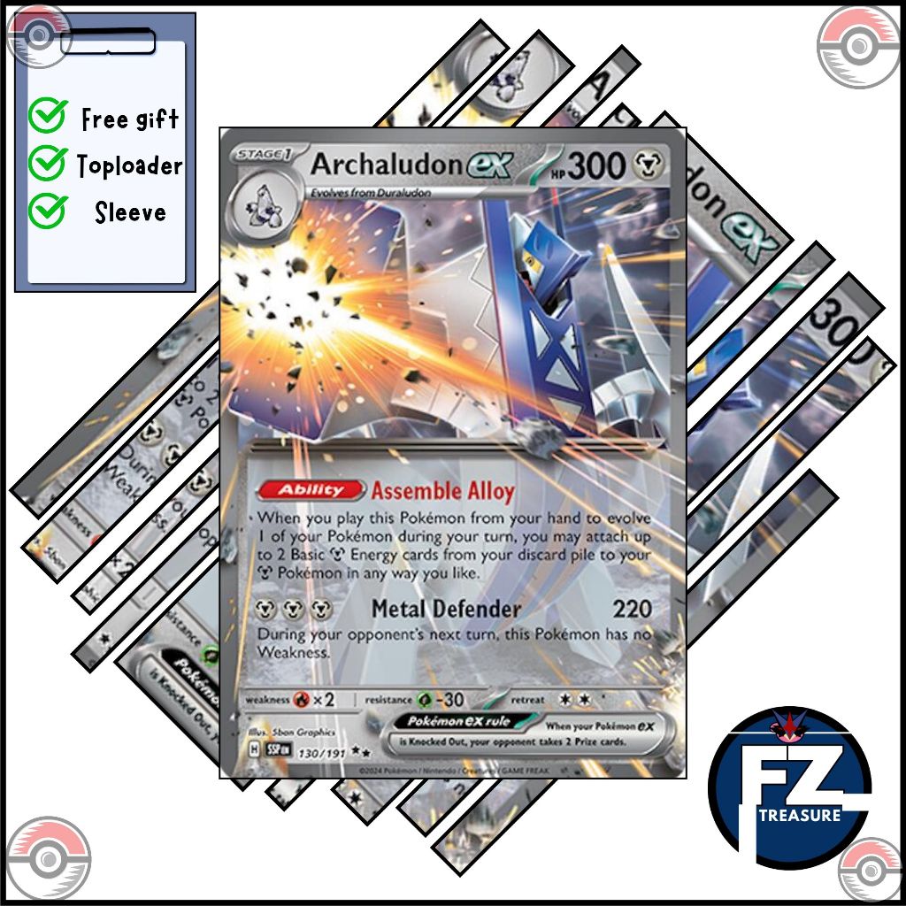 Pokémon TCG Archaludon ex - 130/191 (SSP) [ENG DR] [FZ Treasure ...