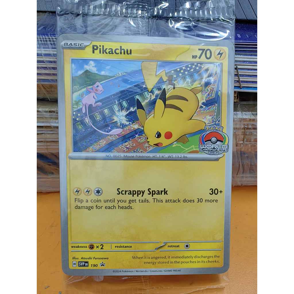 Pokemon Tcg - Pikachu 190 World champion stamp (Sealed) | Shopee ...