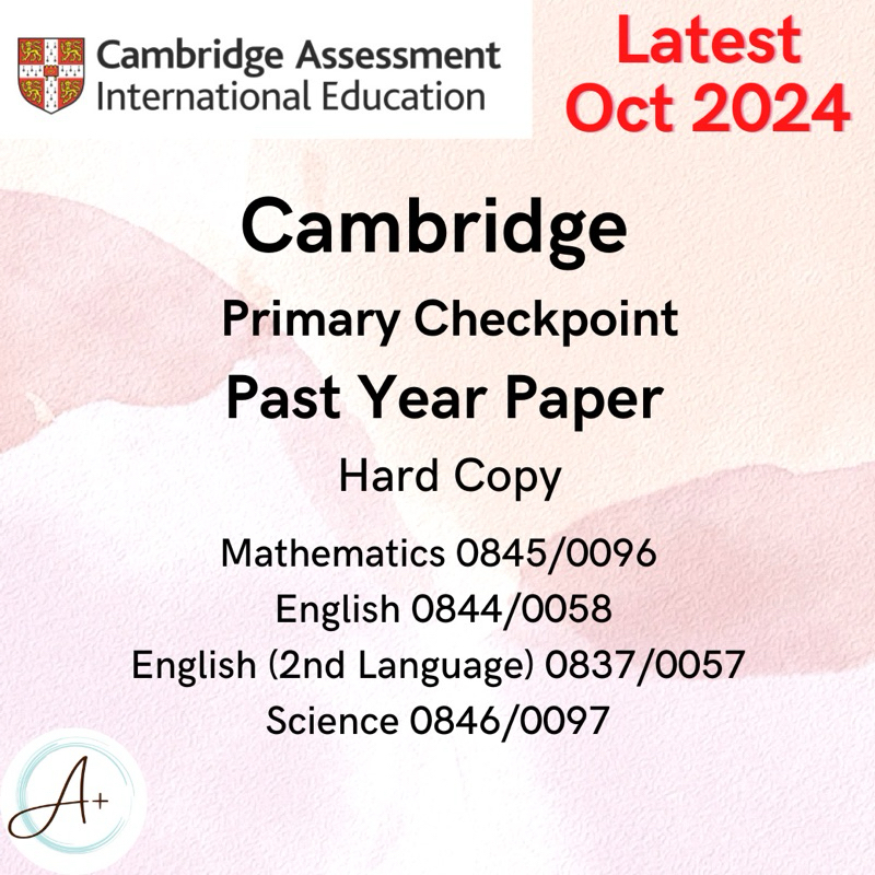 [Hardcopy]Cambridge Primary Checkpoint Past Year Paper + Answer Year 6 ...