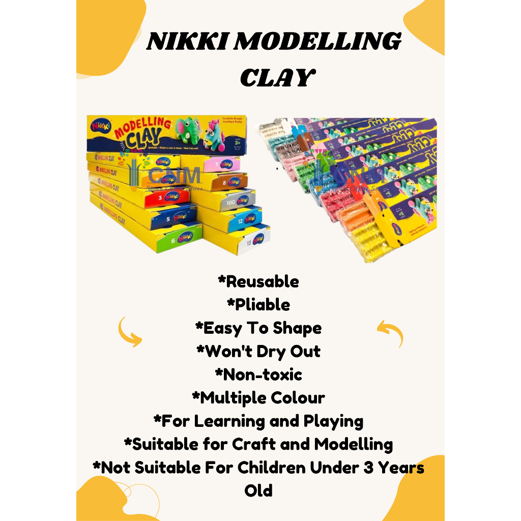 Nikki Modeling Clay MD1 / Plasticine / Modeling Clay / School Boy Clay ...