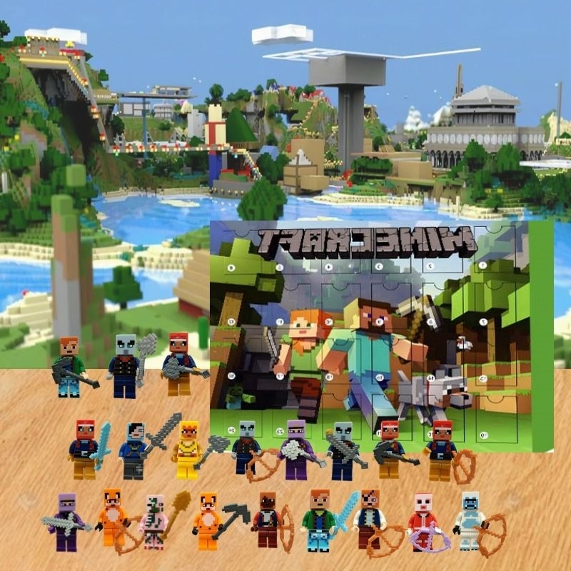 Kids Presents Super Mario Minecraft Building Blocks Surprise Blind Box ...