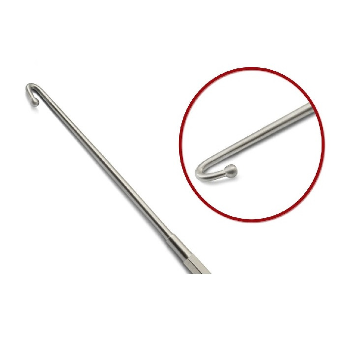 Spay snook hook 20cm round serrated handle Veterinary instruments ...