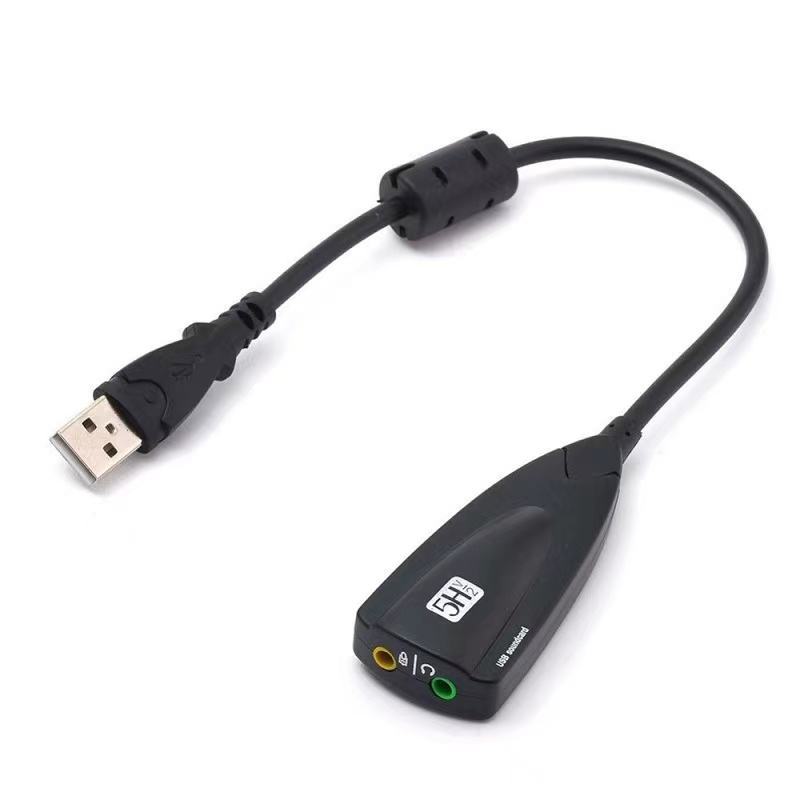 USB Sound Card 7.1 Adapter 5HV2 3D Audio Headset Microphone | Shopee ...