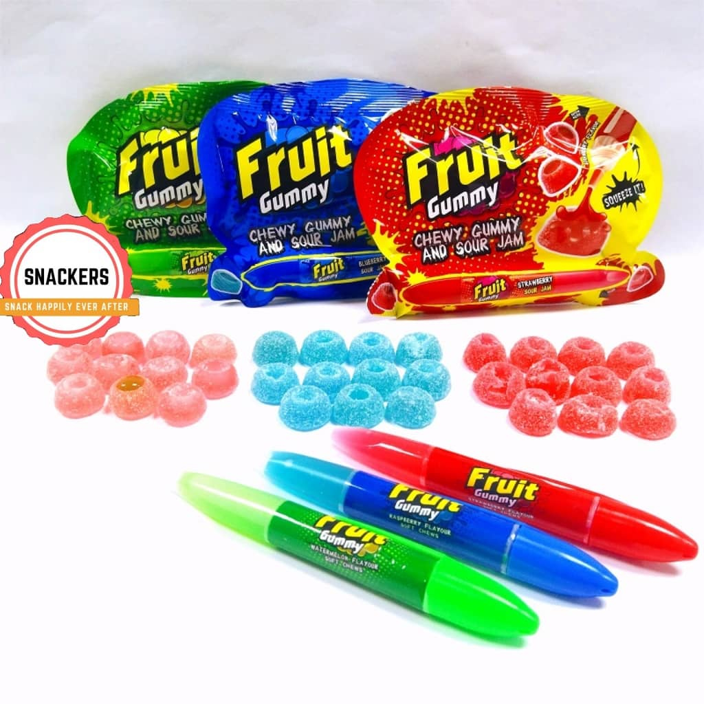 Viral TikTok 1 Pc Fruit Gummy Juicy Drop Chewy Gummy And Sour Jam ...