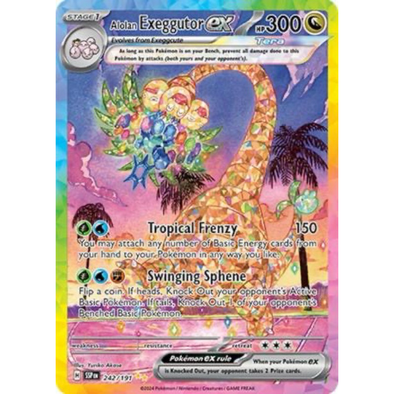 Pokemon TCG - Scarlet & Violet Surging Sparks Alolan Exeggutor ex - 242 ...