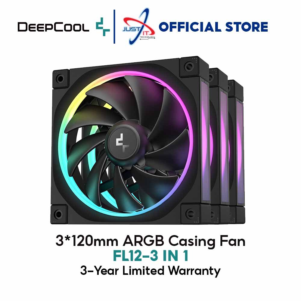 DEEPCOOL FL12-3 IN 1 3*120mm ARGB CASING FAN | Shopee Philippines