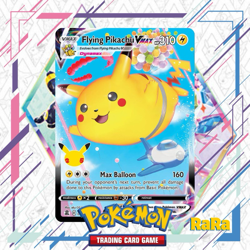 Flying Pikachu VMAX - 7/25 - Ultra Celebrations Singles | Shopee ...