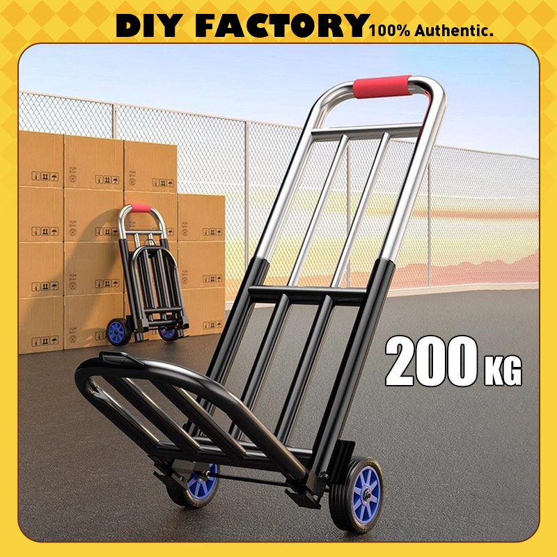 Troli Barang Foldable Trolley Heavy Duty Hand Truck Troli Multipurpose 2/6 Wheel Trolley 推车 ...