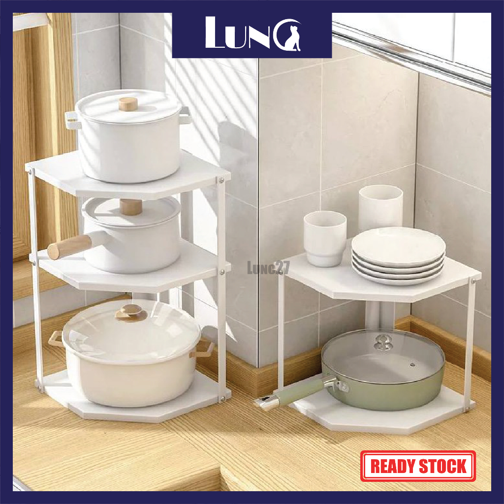 Multi-functional Triangle Corner Kitchen Storage Rack Organizer ...