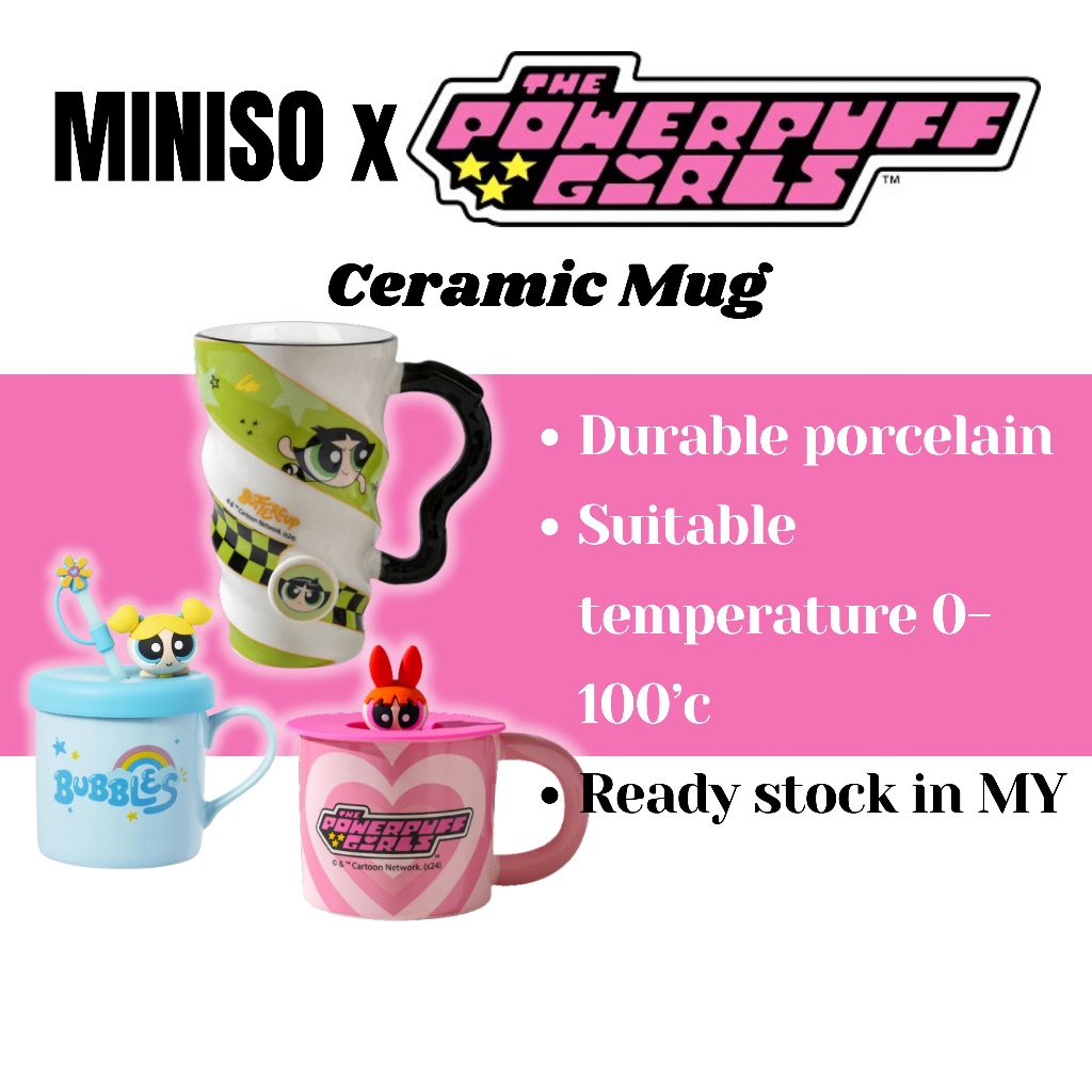 MINISO x Powerpuff Girls Ceramic Mug 440ml | Shopee Philippines