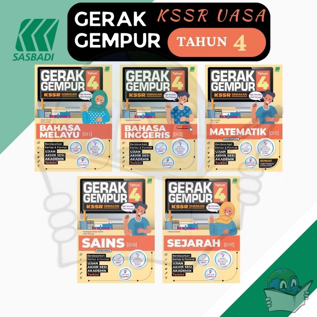 Training Book 2024 Action Combat KSSR UASA Year 4 - B.Malay/English/Mathematics/Science/History ...