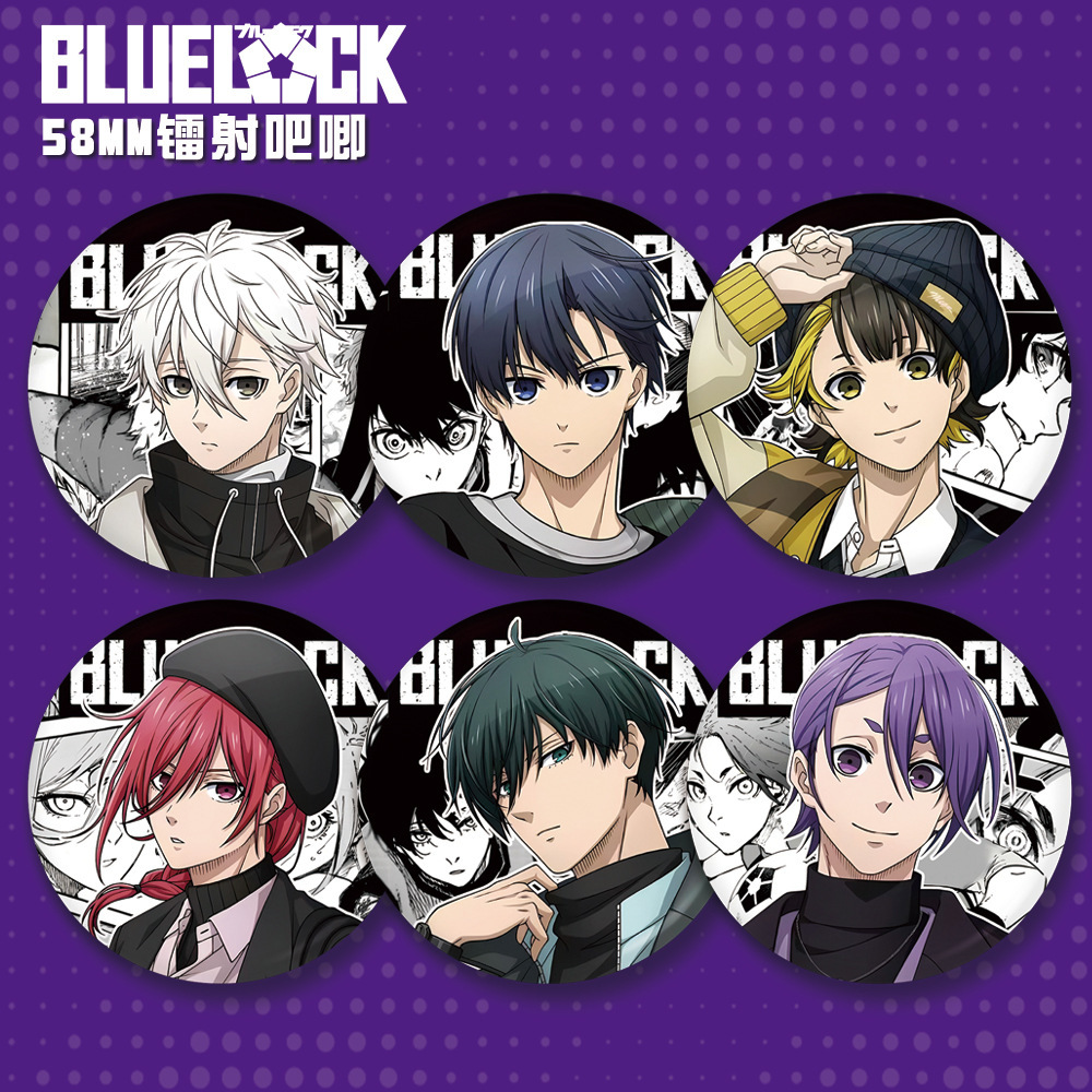 58mm Blue Lock Anime Lencana Butang Pin Button Badge with Pin Brooch ...