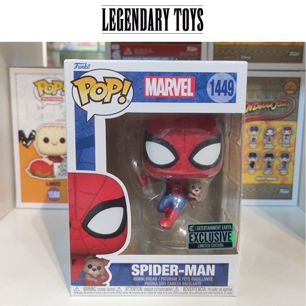 Funko Pop! MARVEL 1449 Spider-Man with Sandwich the Dog Entertainment ...