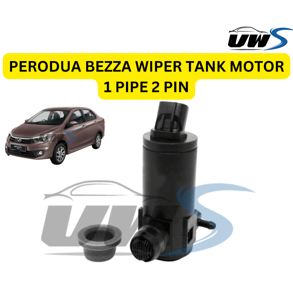 PERODUA BEZZA WIPER TANK MOTOR 1 PIPE 2 PIN | Shopee Philippines