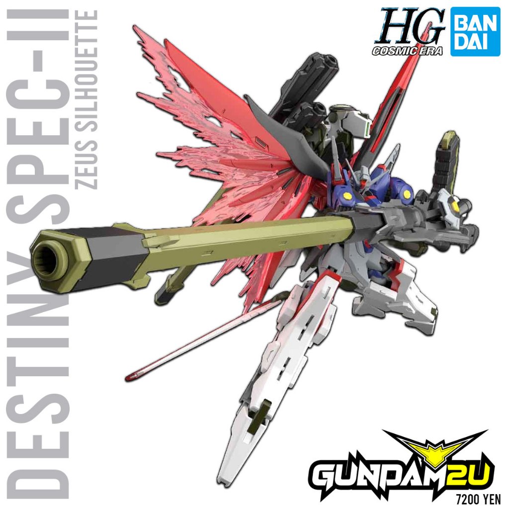 BANDAI HG 1/144 Destiny Gundam Spec II + Zeus Silhouette - Plastic ...