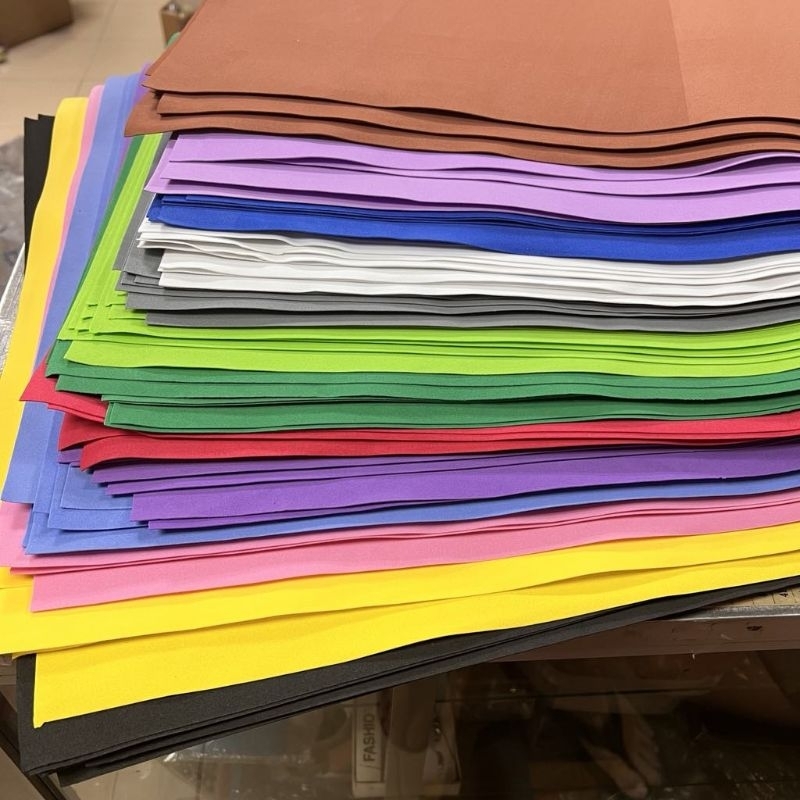 Eva foam sheet art sponge paper Colourful foam Diycraft 1mm | Shopee ...