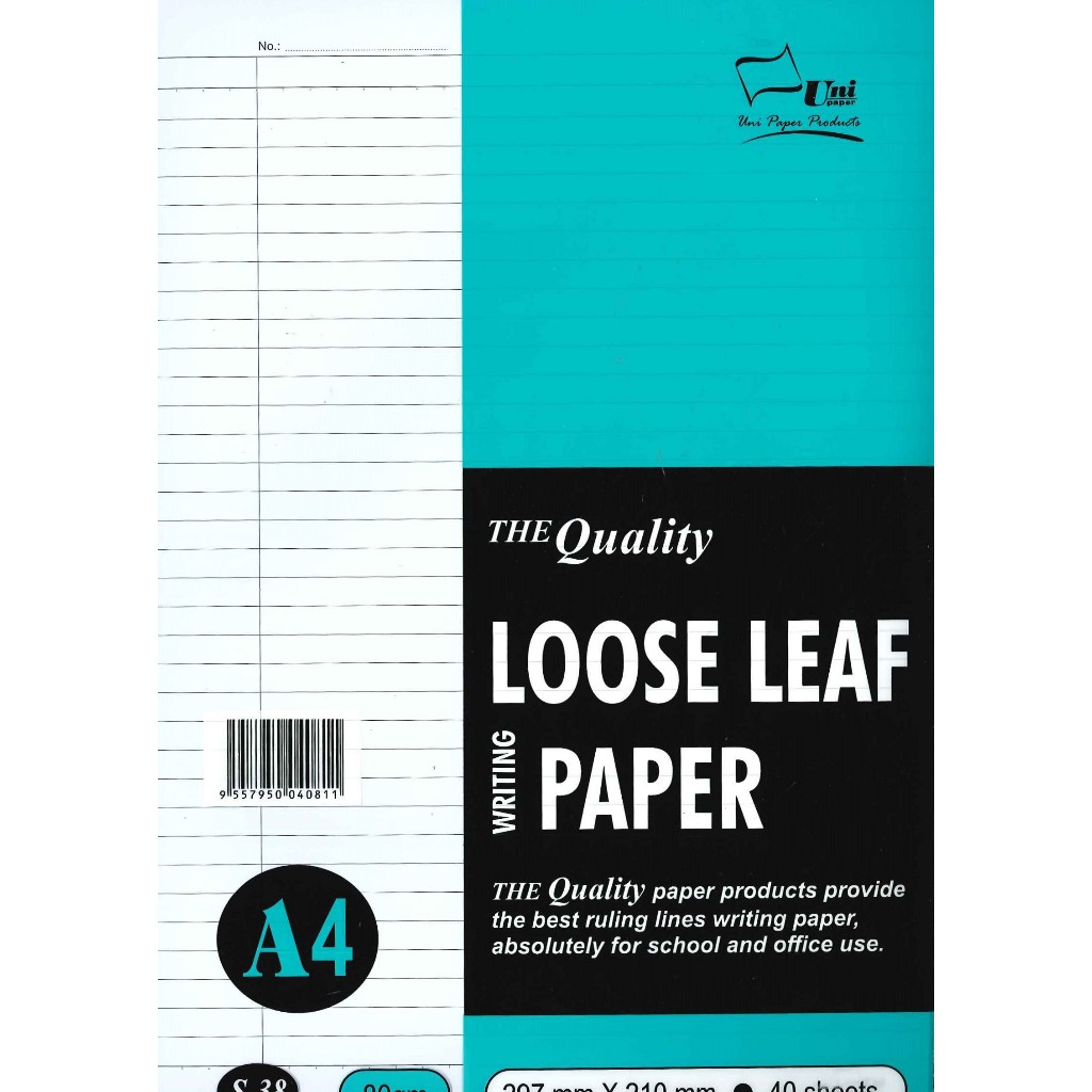UNIPAPER A4 Foolscap Paper 80GSM 40 Sheets | Shopee Philippines