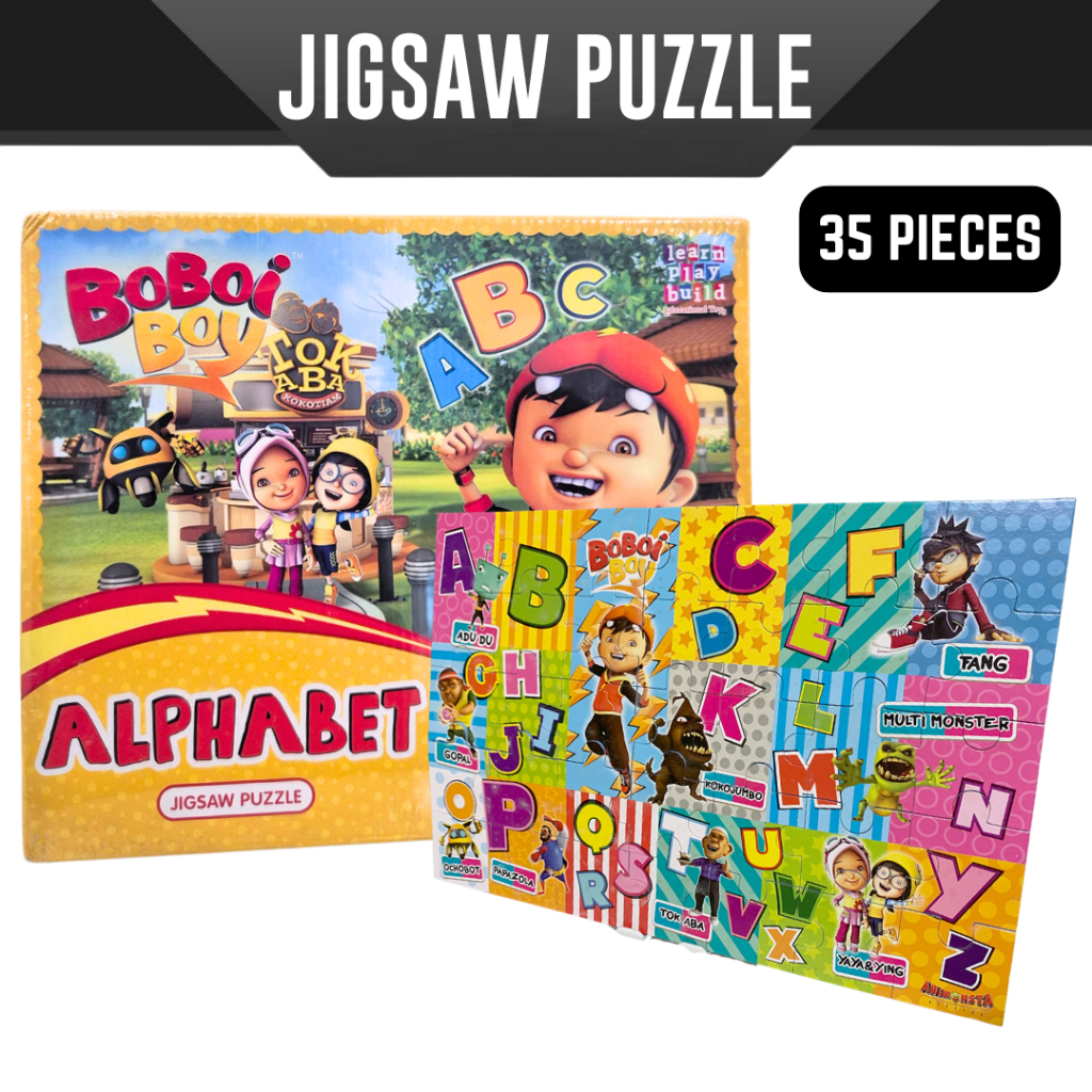 BBB003 - BoBoiBoy ABC Jigsaw Puzzle (Alphabet Design A) | Shopee ...