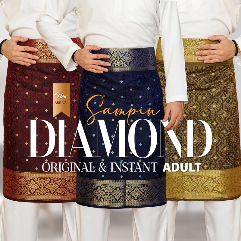 Exclusive Classic Diamond Sampin, Black Gold Silver Sampin, Adult Side ...