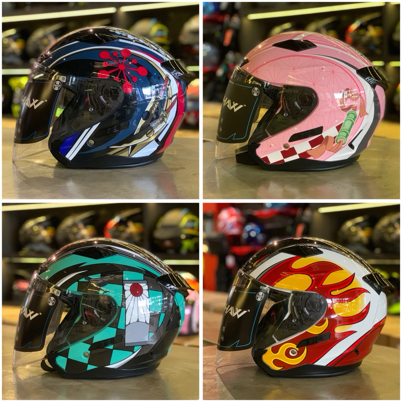 GRACSHAW G535 Gennex Helmet Demon Slayer Kimetsu No YAIBA Kyojuro ...