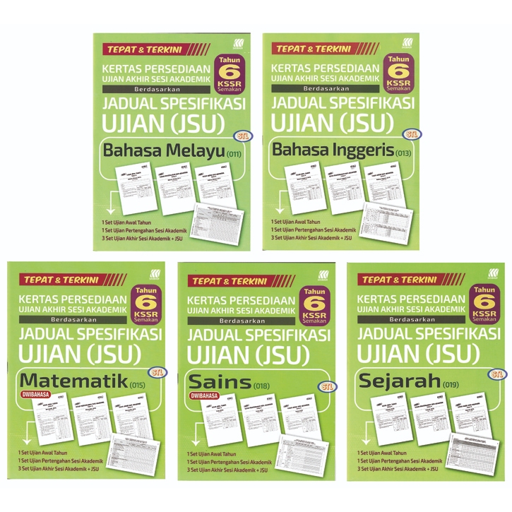 UASA Supplies Paper Year 6 KSSR Exam Specifications Table Revision (JSU ...